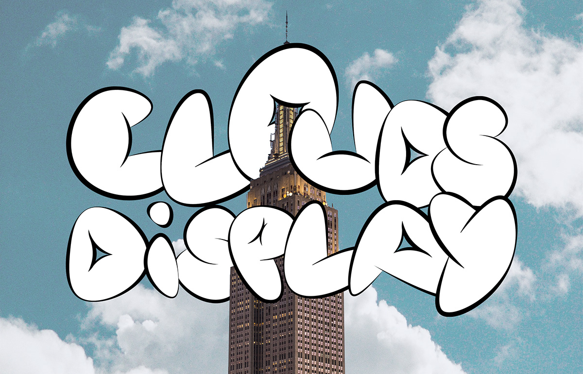 Clouds Display Font – Graphic For Free