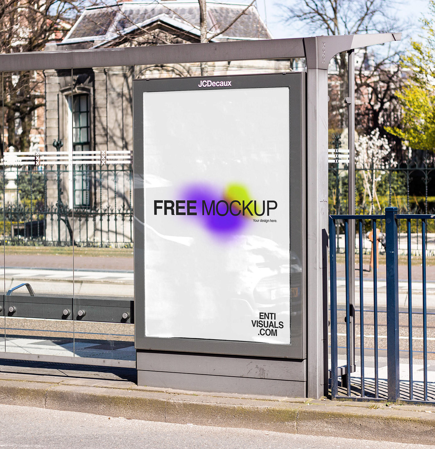Street Signboard Mockup - Graphic For Free
