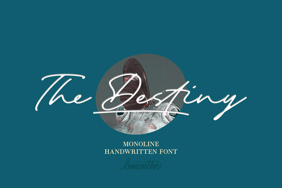 The Destiny Monoline Font - Graphic For Free