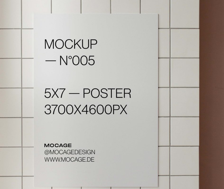Tiles Poster Mockup Vol 3 - Graphic For Free